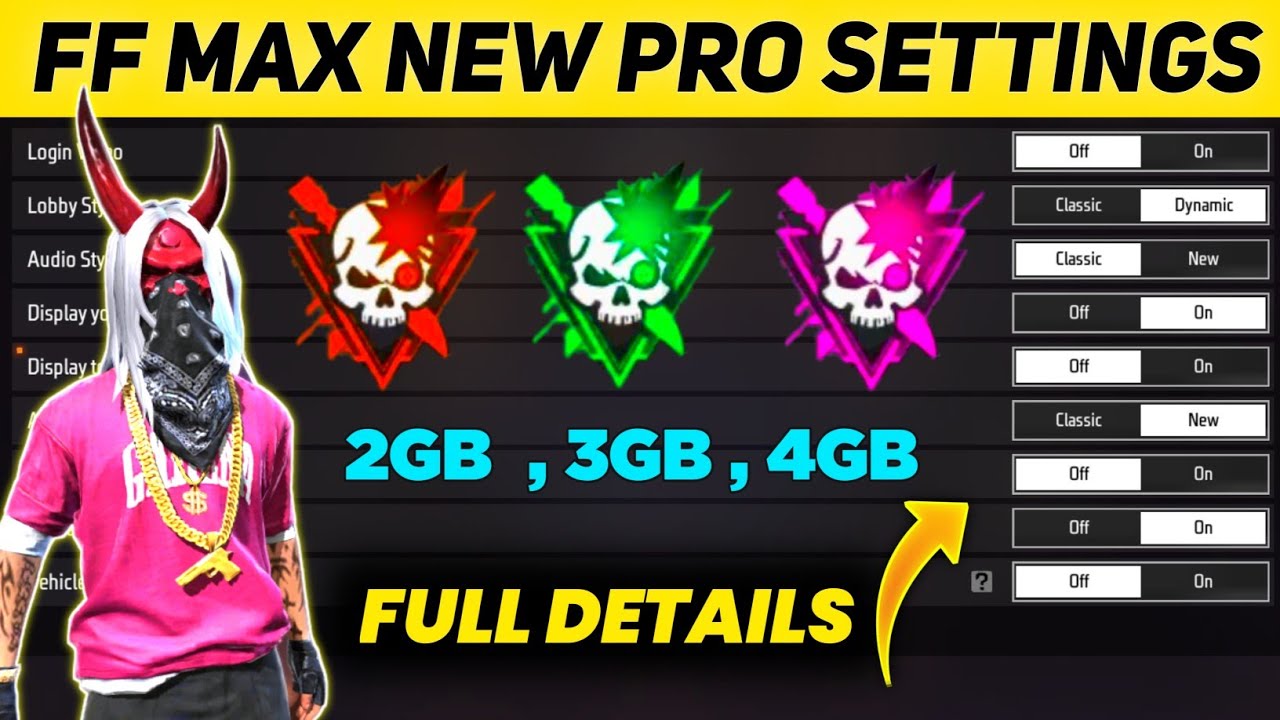 Ff Max Setting Full Details ! Free Fire Max Setting ! Pro Player ...