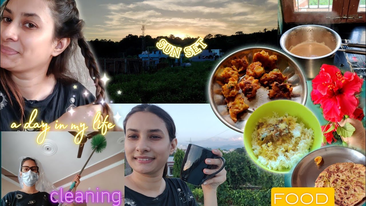 A day in my life health is not well , cleaning , food , Sunset 🌄 chill ...
