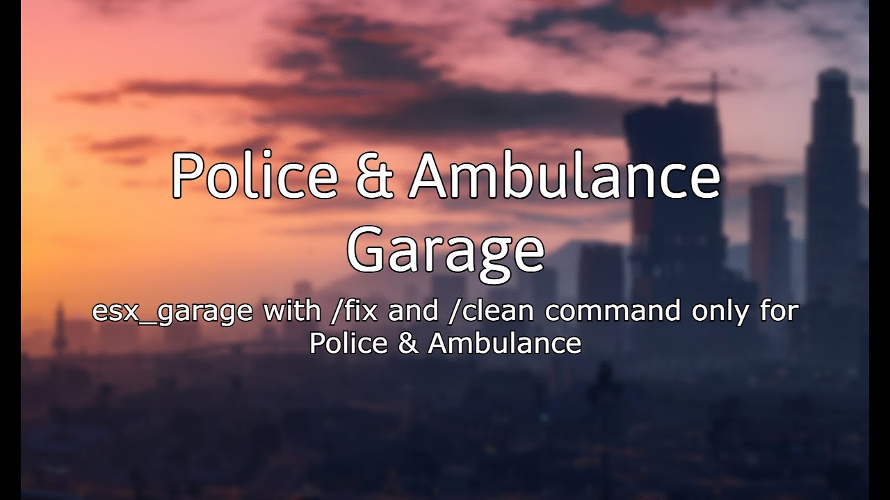 Police and Ambulance custom Garage | esx_garage | Fivem Scripts | fix ...