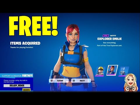 FREE Explorer Emilie (Epic Outfit)-Fortnite - YouTube