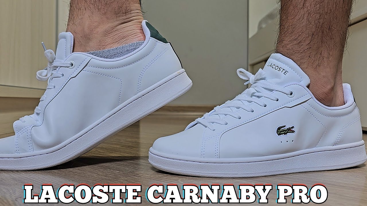 Review Tênis Lacoste Carnaby Pro Branco | Demonstração No Pé | On Feet ...