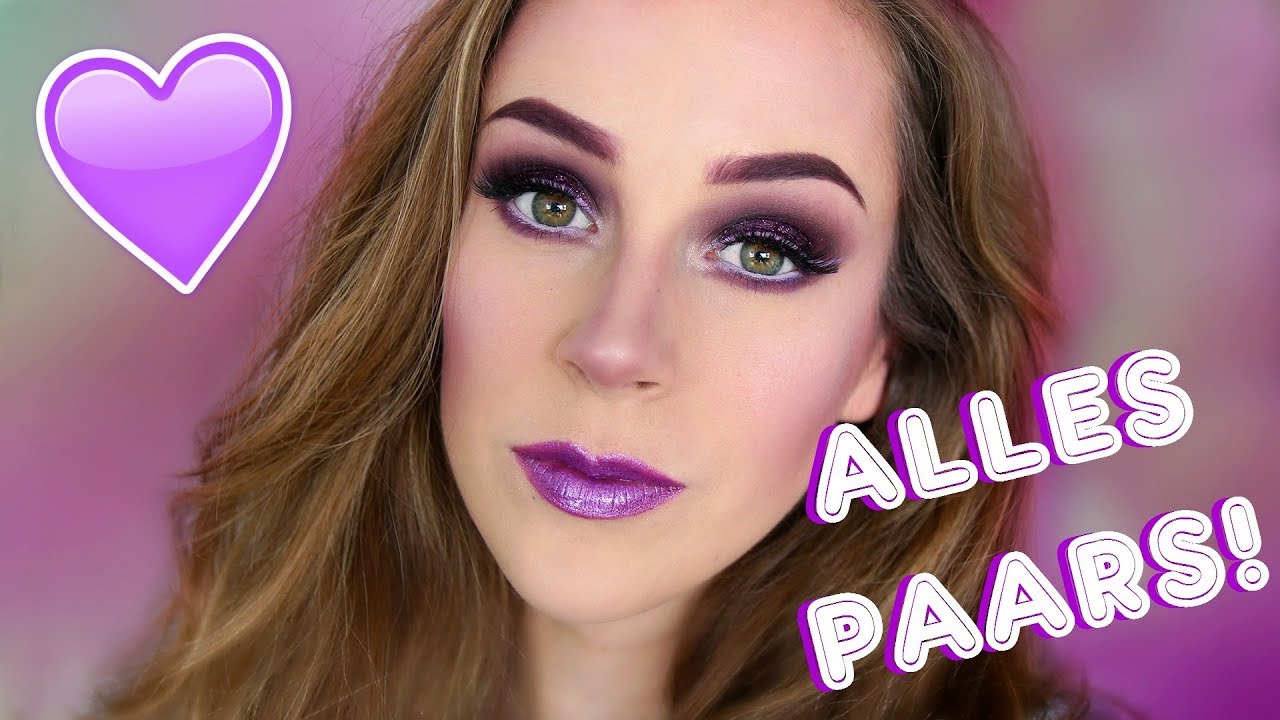 ONE COLOR MAKEUP CHALLENGE 💜 || Alles moet met paars! - YouTube