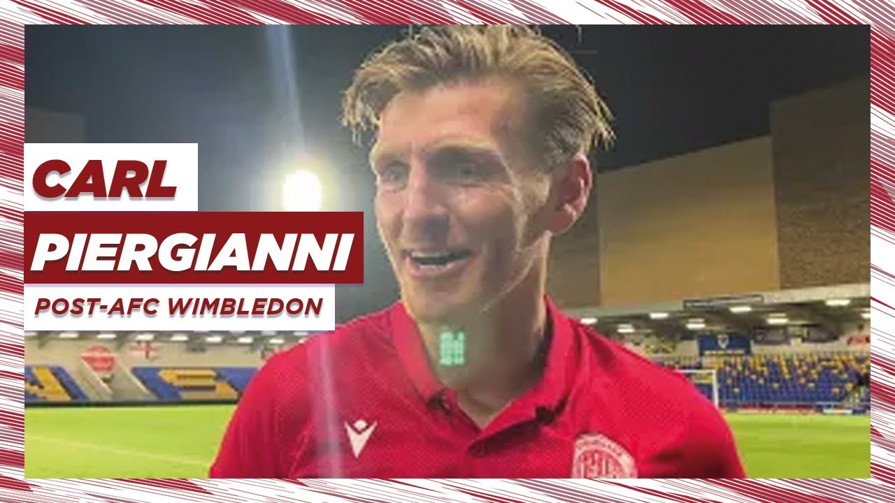Carl Piergianni's reaction | AFC Wimbledon 2-3 Stevenage - YouTube