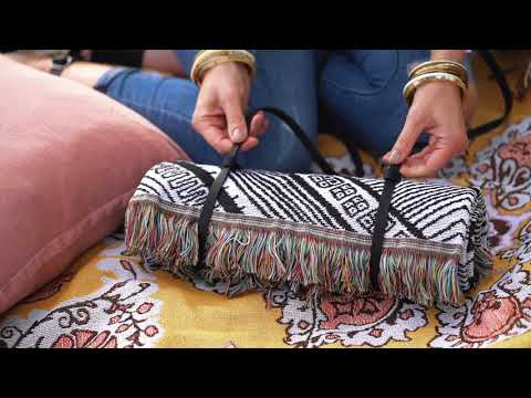 Hendeer 'Day Tripper' Minimalist Genuine Leather Picnic Rug Carry Strap ...