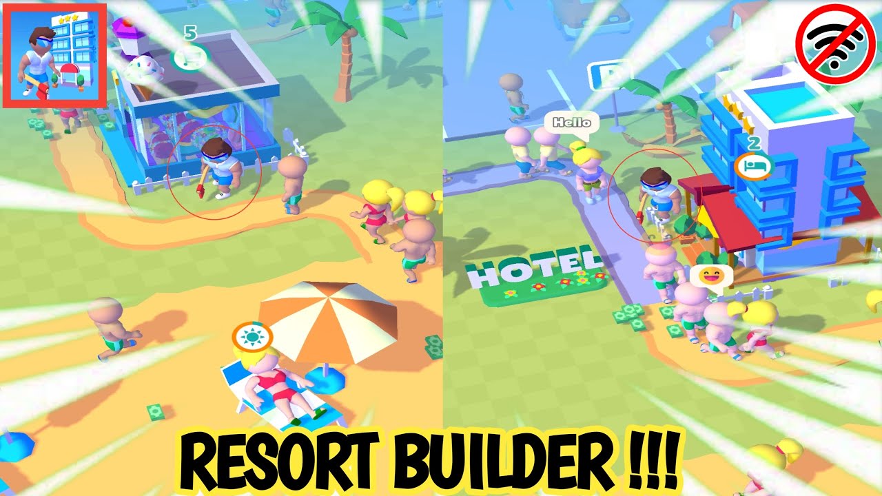 🏖GAME BUILD HOTEL AN ISLAND ANDROID | GAME RESORT BUILDER | GAMEPLAY ...