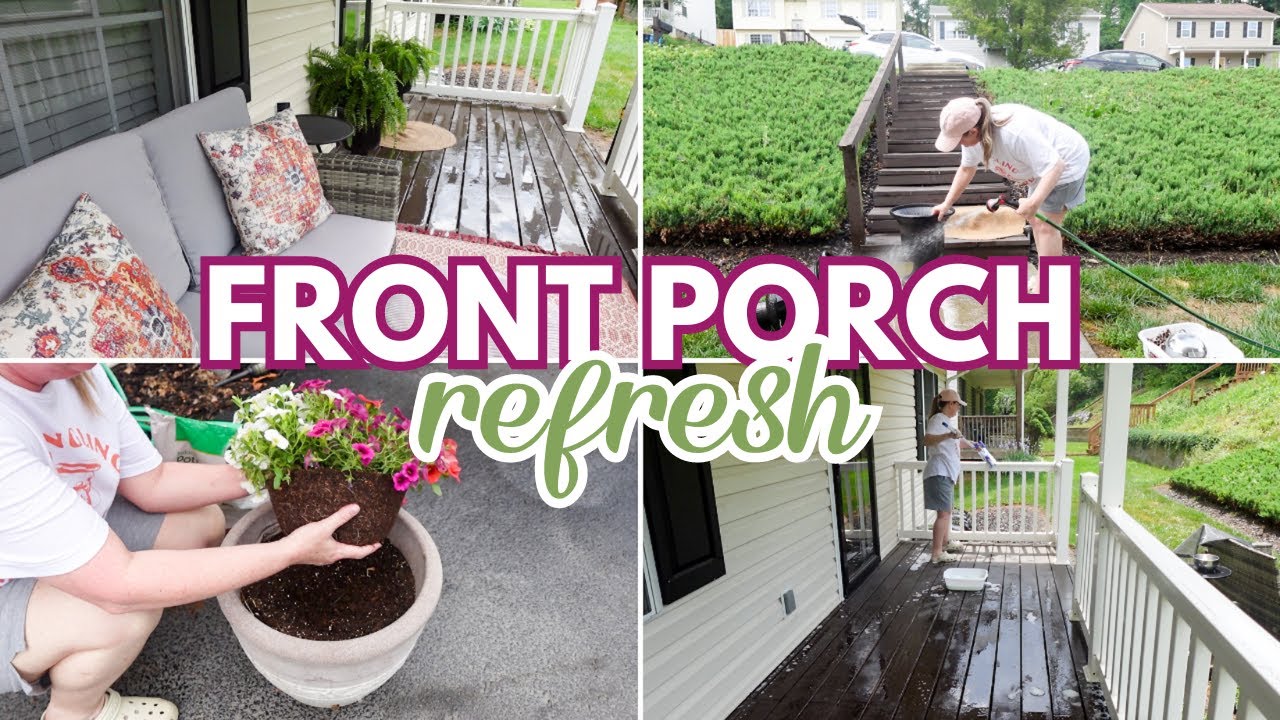 Elevate Your Curb Appeal with a Front Porch Refresh / Front Porch Clean ...