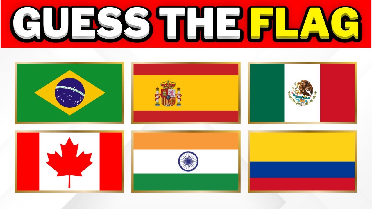 🚩 GUESS the 50 FLAGS in 5 SECONDS! Level EASY, MEDIUM, HARD ...