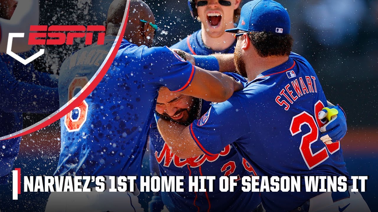 METS WALK OFF! 🚨 Omar Narvaez bats in the winning run for New York 🗽 ...