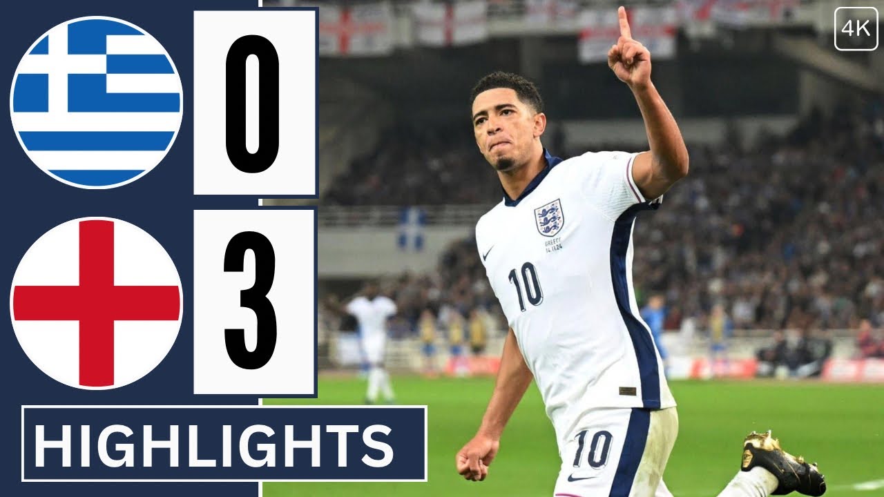 Greece vs England (0-3) Extended Highlights & All Goals | UEFA Nations ...