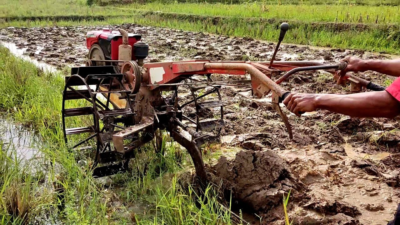 Traktor KUBOTA bajak sawah - YouTube