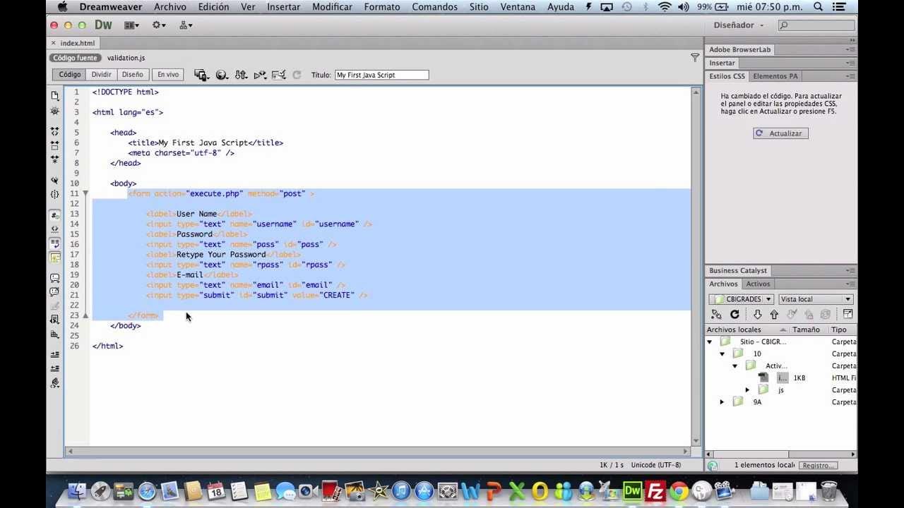 Validación de Formularios con JavaScript - Validación Básica - YouTube