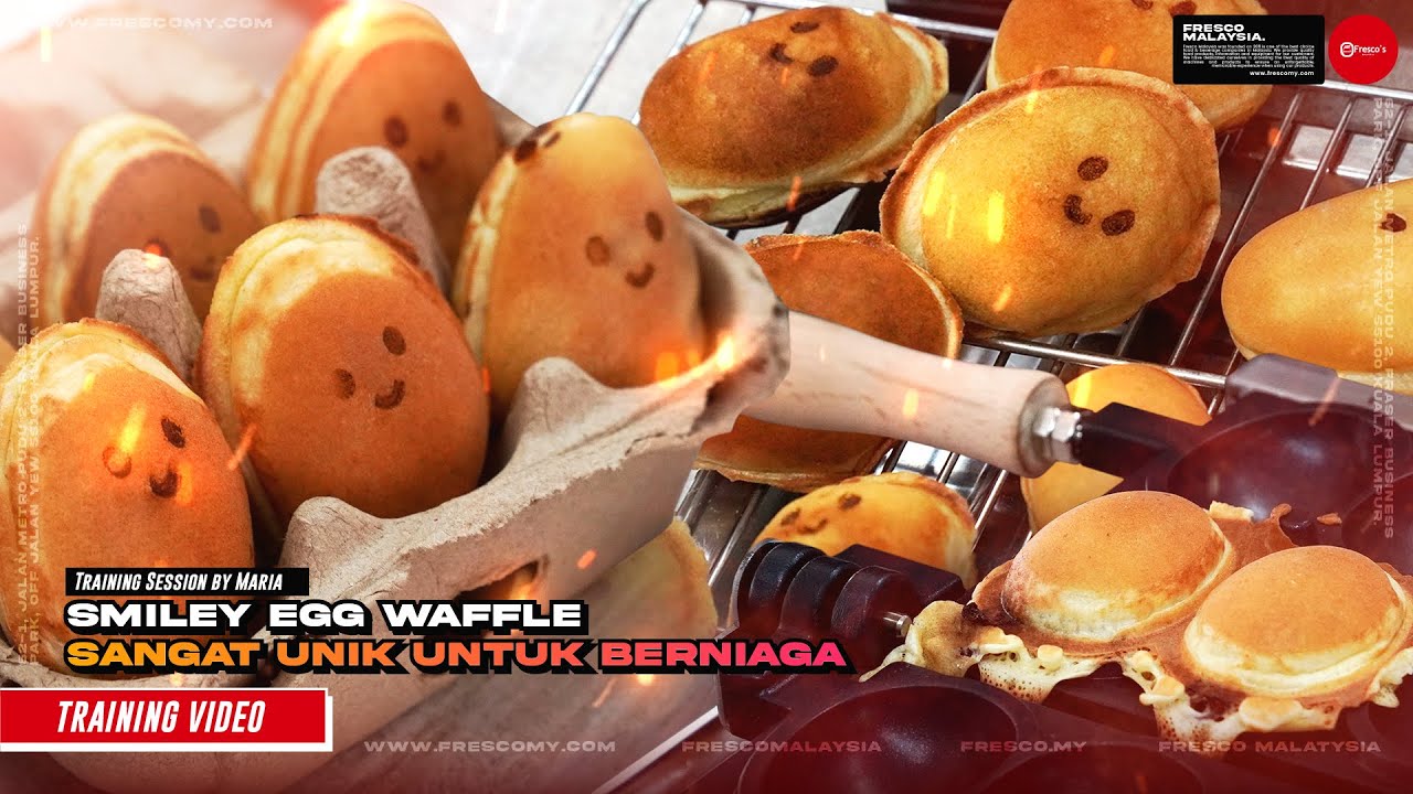 Egg Waffle Smiling Viral in Malaysia Street Food Delicious Treat Must ...