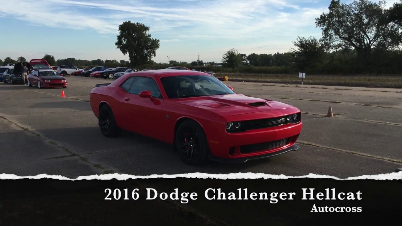 2016 Dodge Challenger Hellcat Autocross - YouTube