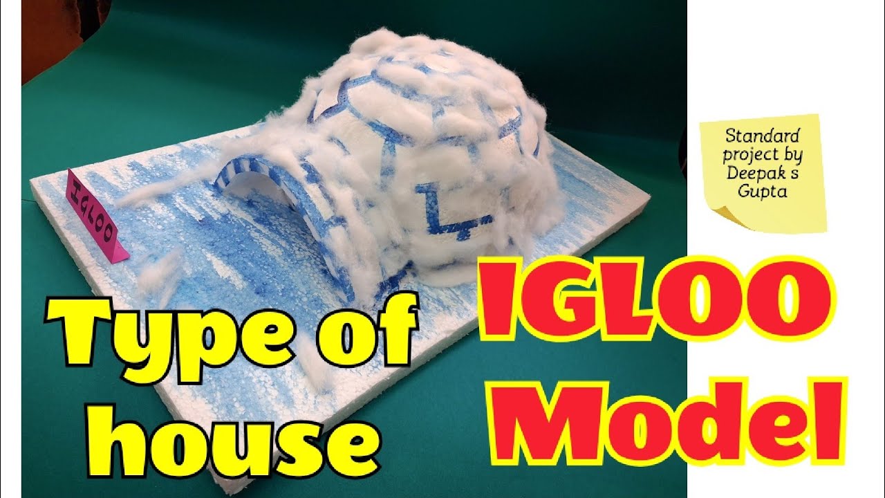 Igloo model school project ice house - YouTube