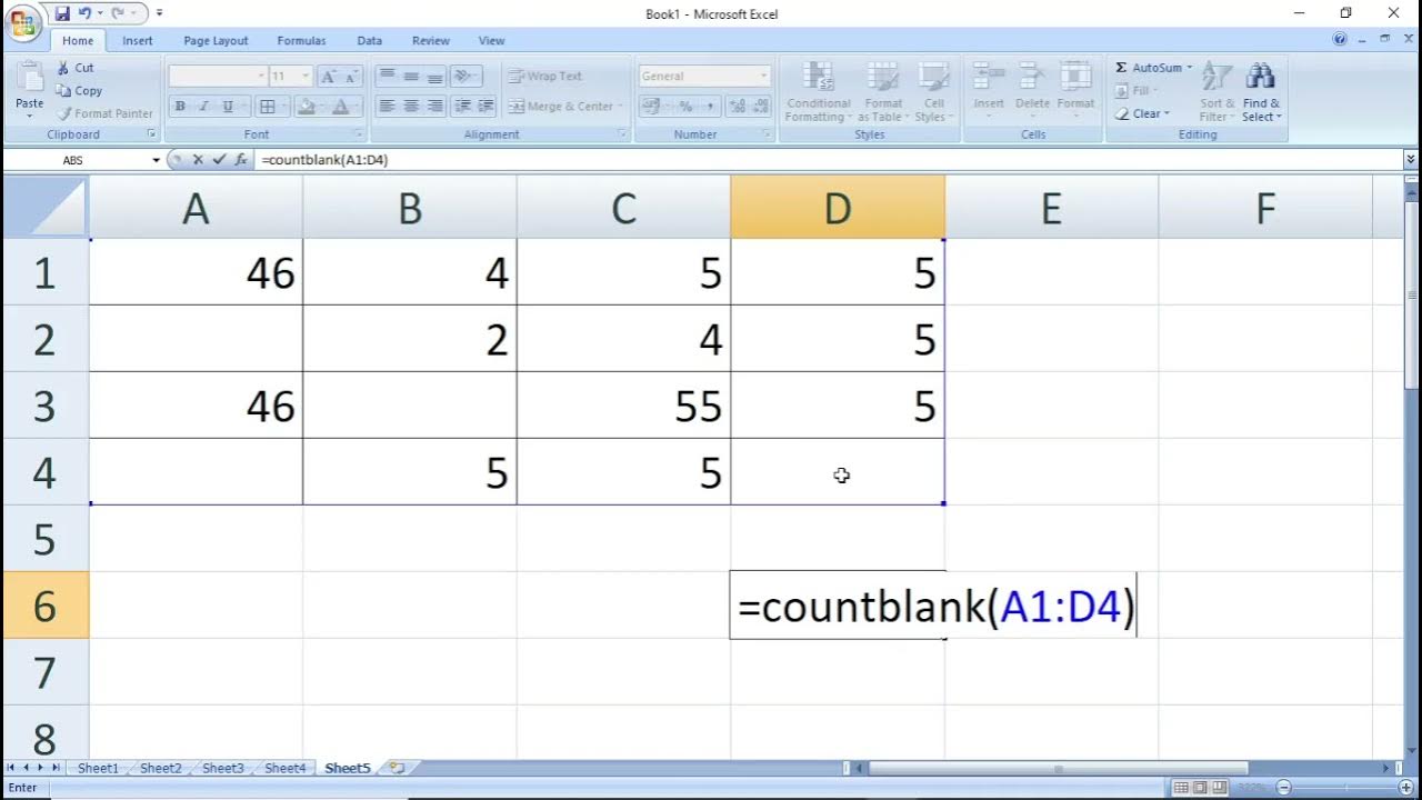 Count Blank Formula In Excel Countblank Function Explained Shorts Youtube