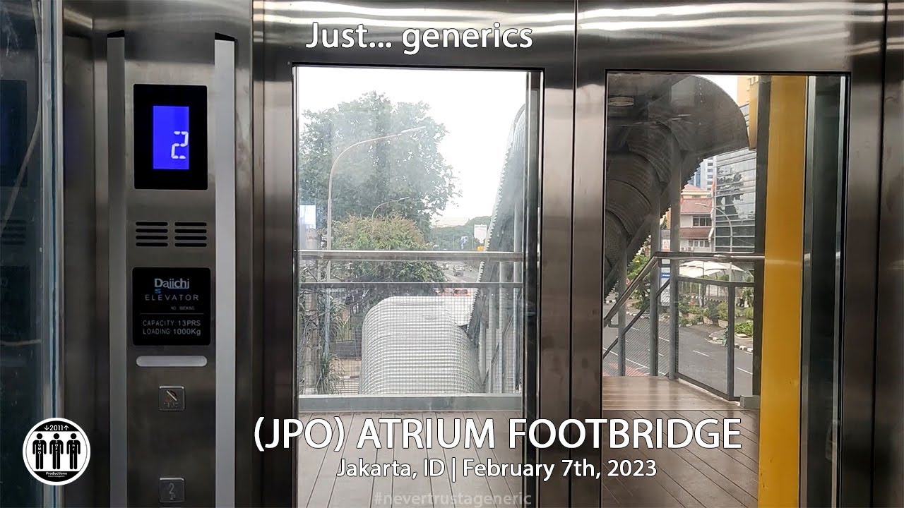 2x Generic MRL Scenic Lifts / Elevators - Atrium Footbridge, Jakarta ...