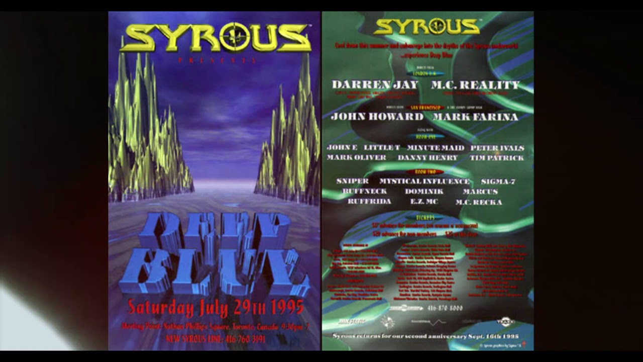 Darren Jay - MC Reality - Syrous - Deep Blue - July 29th, 1995 ...
