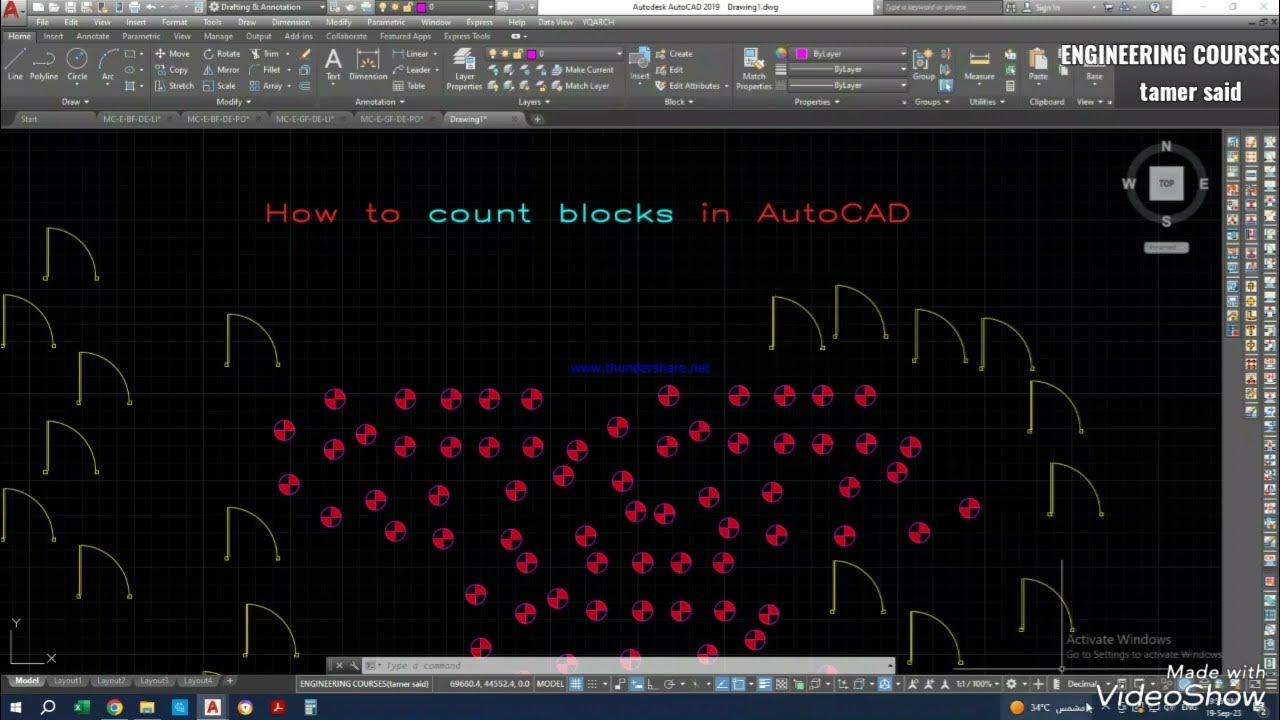 26- حصر الكميات(BOQ)بطريقتين فى الأوتوكاد how to count blocks in autocad(bcount&quickselect ...