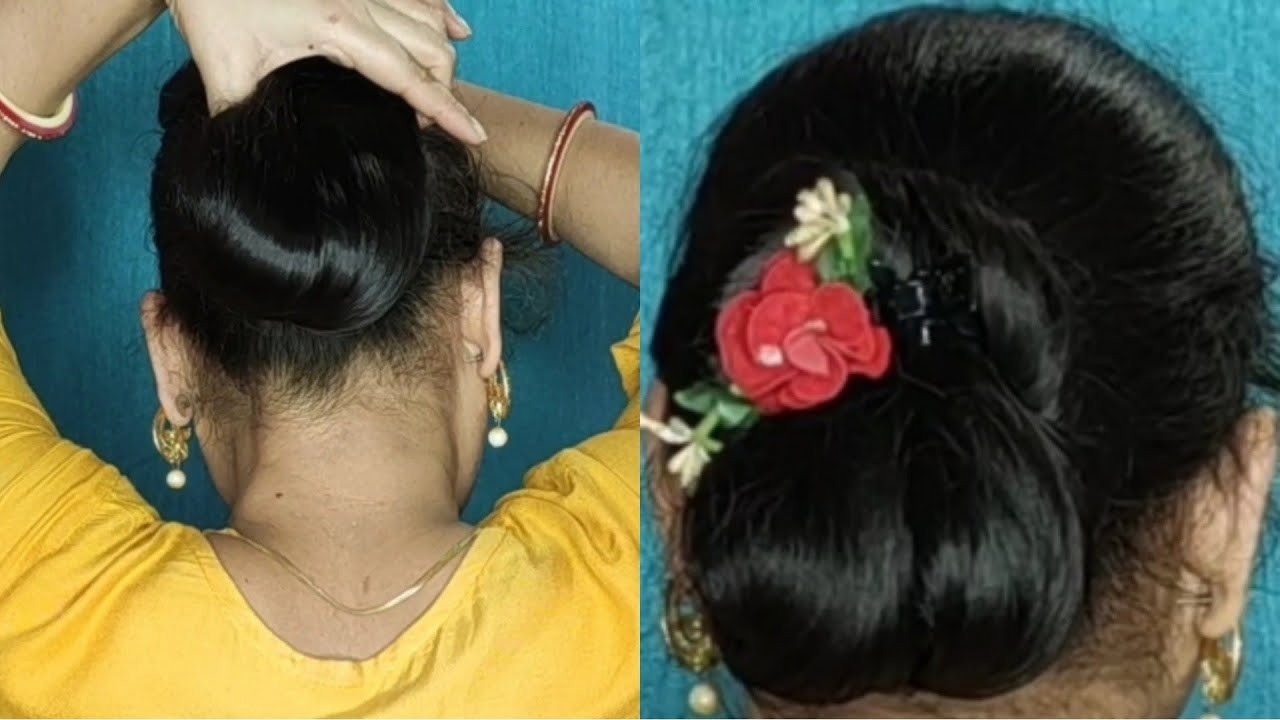 Stylish Juda bun hairstyles for wedding / beautiful juda hairstyles ...