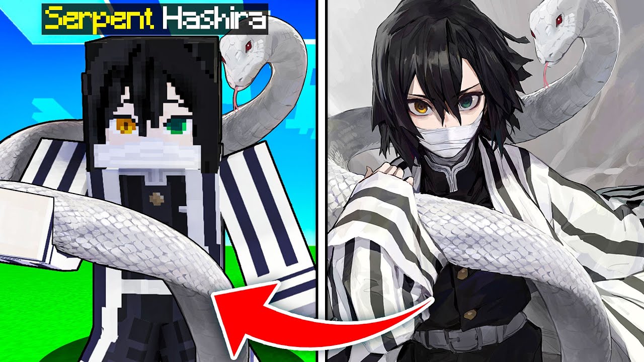 I Became the Serpent Hashira Iguro in Demon Slayer Minecraft! - YouTube