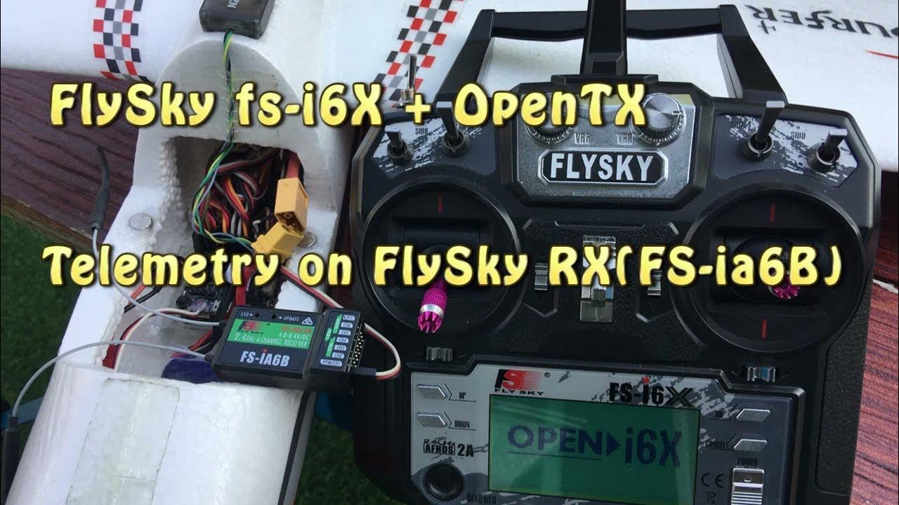 FlySky FS-ia6B telemetry data on FS-i6X+OpenTX - YouTube