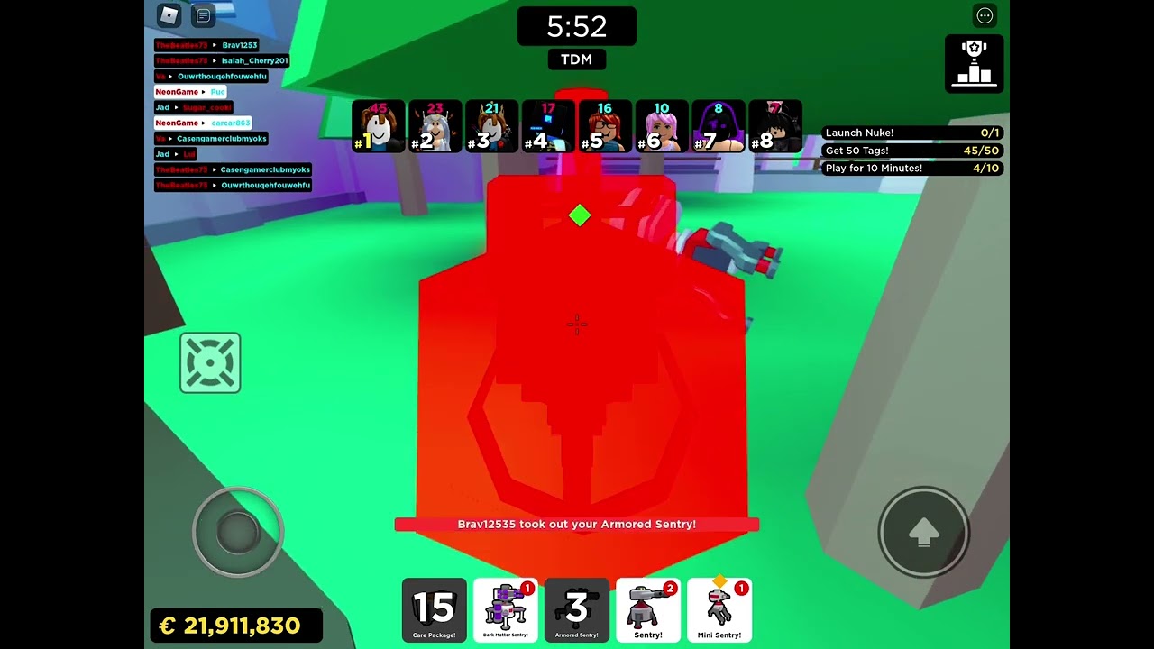 The strangest mini sentry placing 🤣😂🤣😆 Roblox big paintball - YouTube