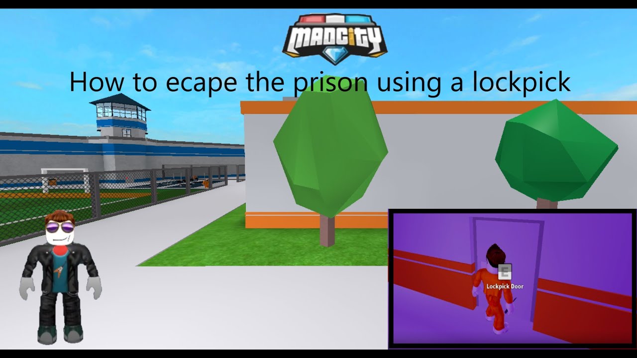 How to escape prison using lockpick Roblox Madcity - YouTube