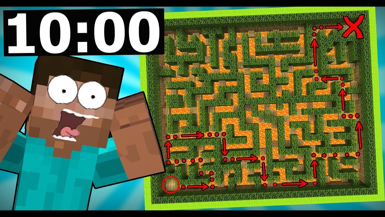 CAN YOU COMPLETE THIS MAZE IN 10 MINUTES? (Minecraft CRAZY PARKOUR MAZE ...