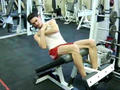 Decline Oblique Crunch - YouTube