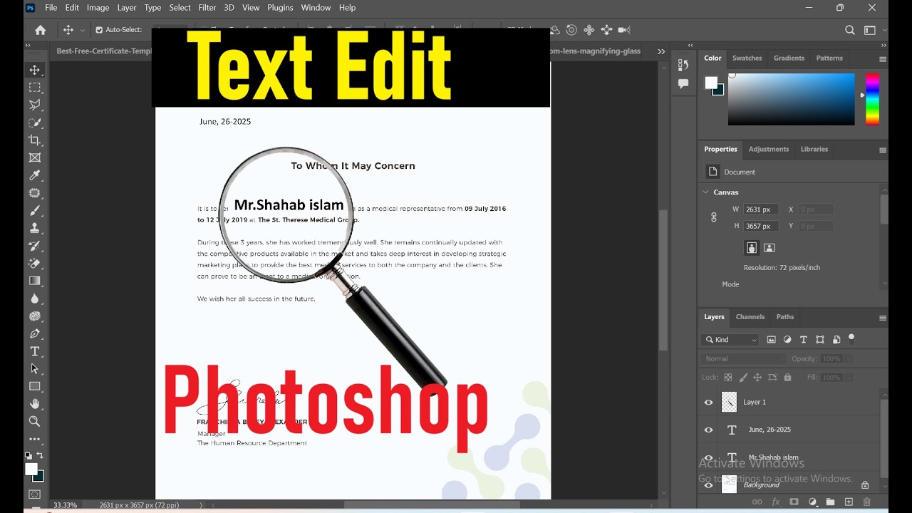 how to Edit Text in Photoshop | Text Edit Kaise Kare | फोटोशॉप में ...