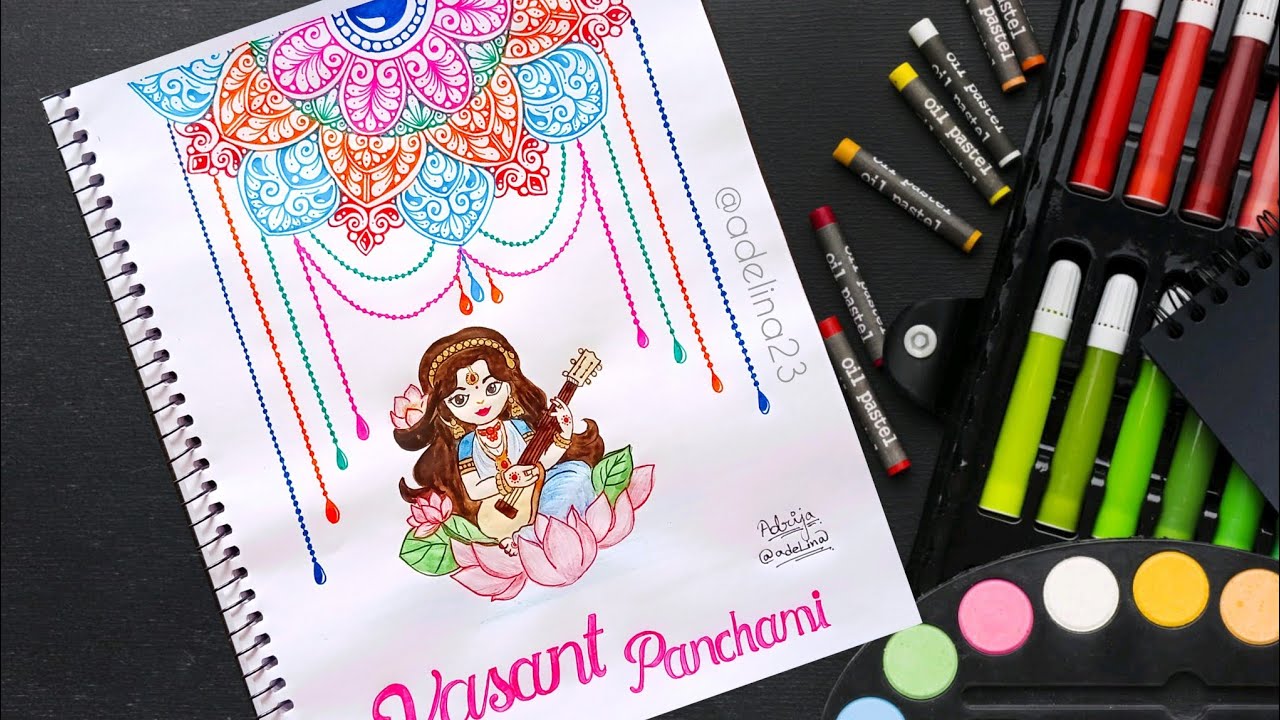Discover The Drawing Of Basant Panchami Special Mandala Art | Maa ...