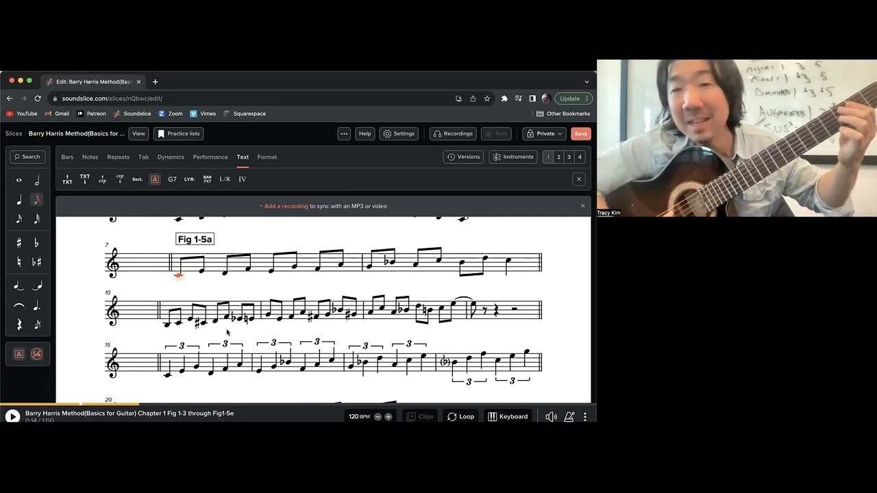 Barry Harris Method Approach Note in 3rds Exercise for Guitar(plus my ...