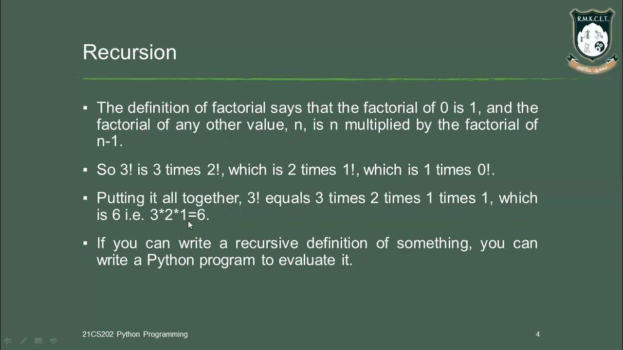 Unit II Recursion - YouTube