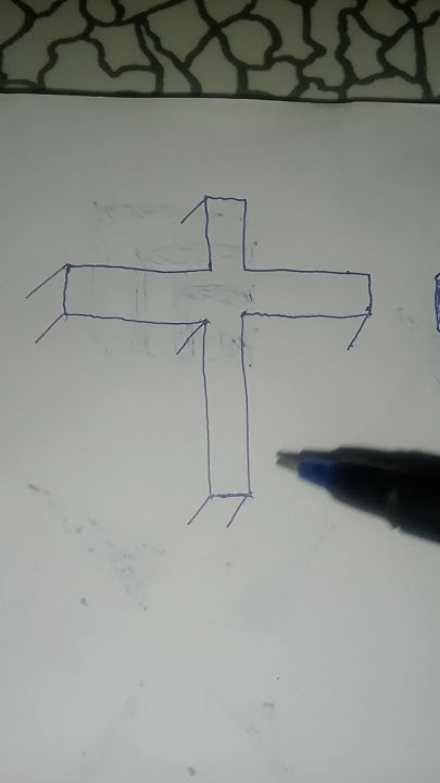 3d Cross drawing illusion easy ll #shorts - YouTube