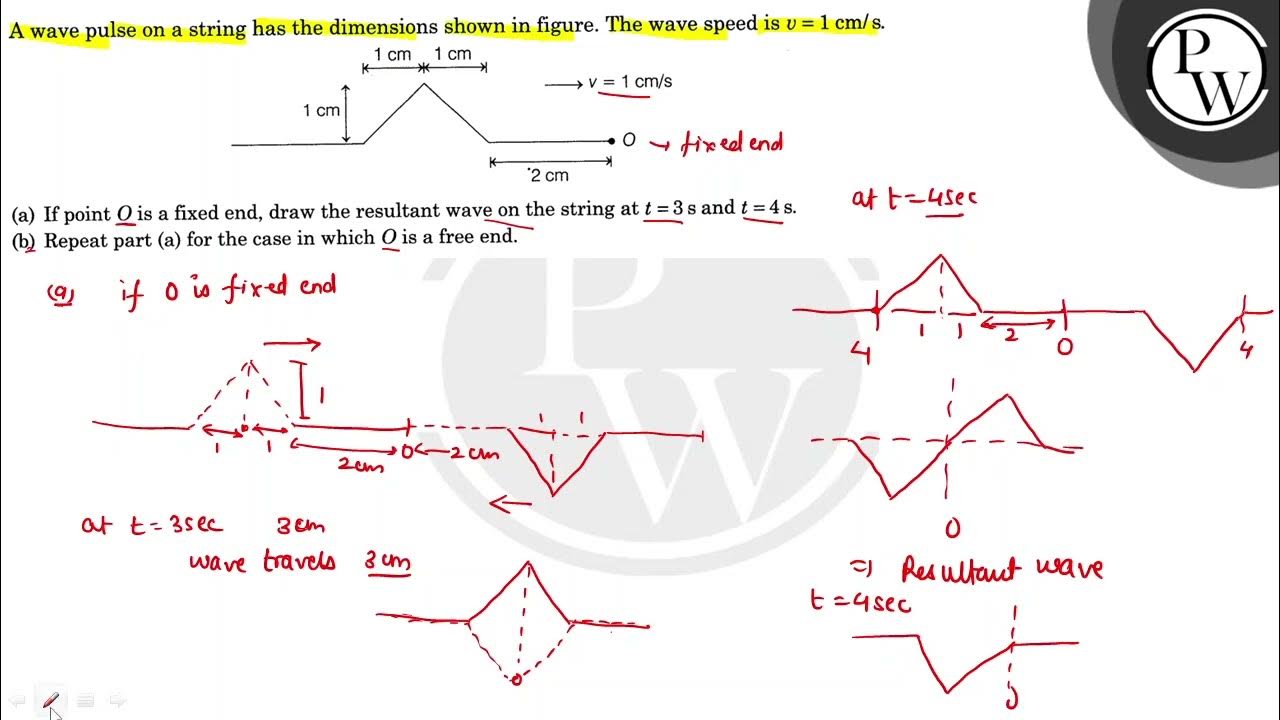 A wave pulse on a string has the dimensions shown in figure. The wa ...