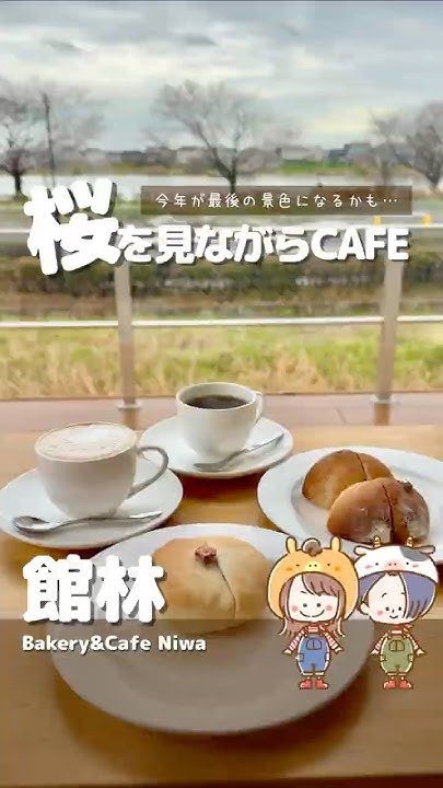 🌸さくらの見えるカフェ☕【店名】Bakery&Cafe Niwa - YouTube