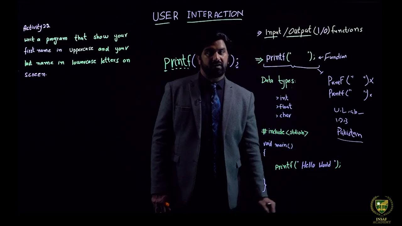 User interaction | 10TH COMPUTER SCIENCE | CHP 02 | LECTURE NO 2.1 - YouTube