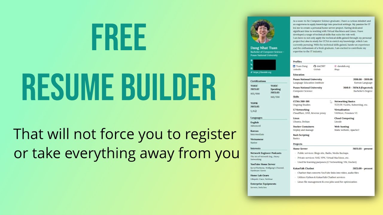 Make your OWN Resume Builder! | How to self-host Reactive Resume V4 - YouTube