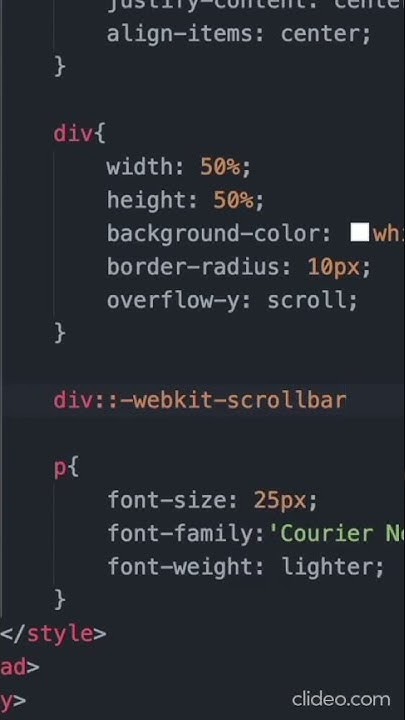 CSS Tips & Tricks - How to hide scrollbars on div elements. - YouTube