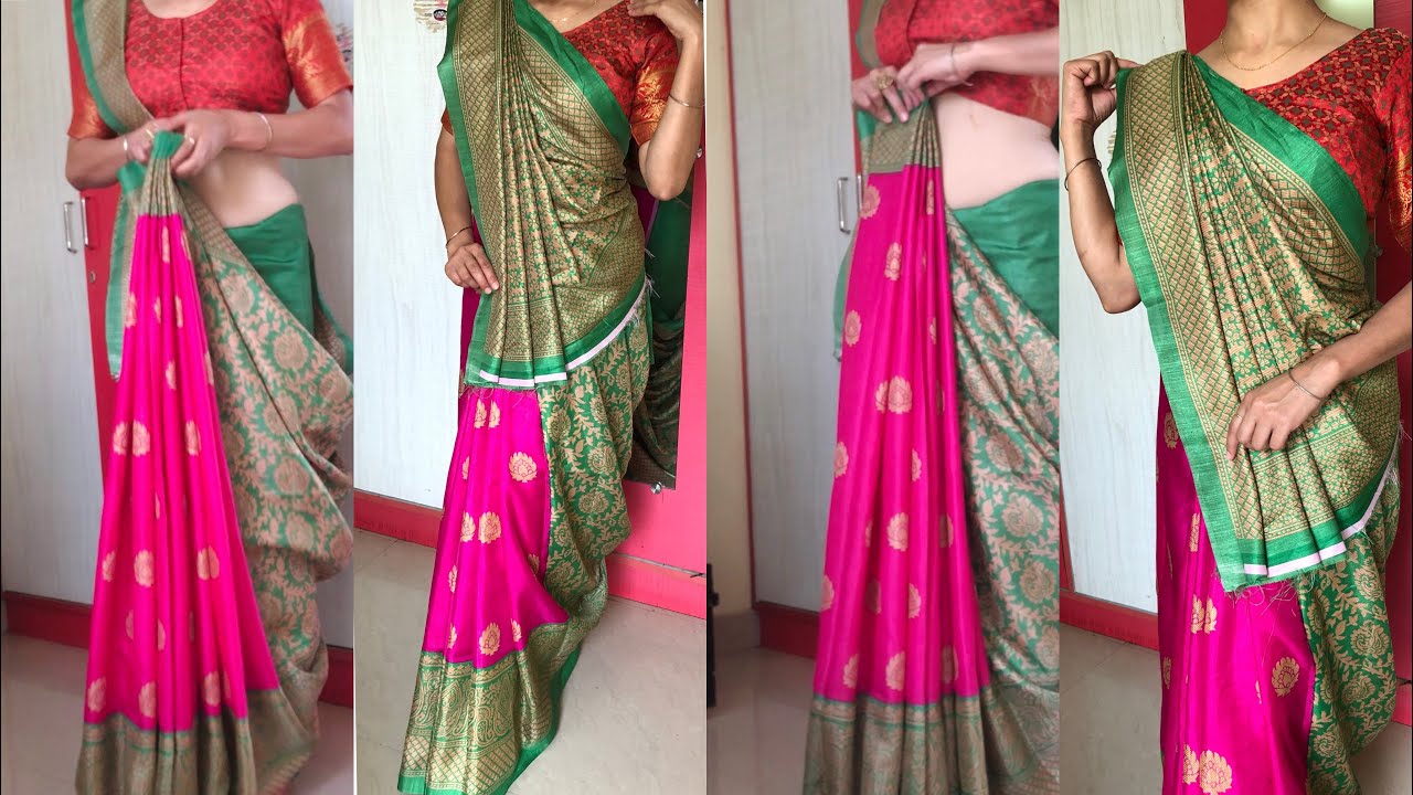 Gujaratisaree Gujarati Saree Draping Style Gujarati Style Me Sadi Kaise Pahne Loveyourlook
