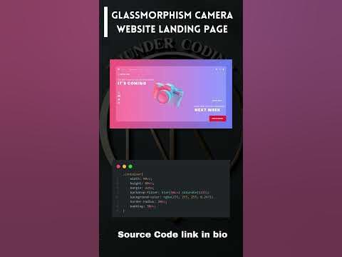 camera website template #thundercoding - YouTube