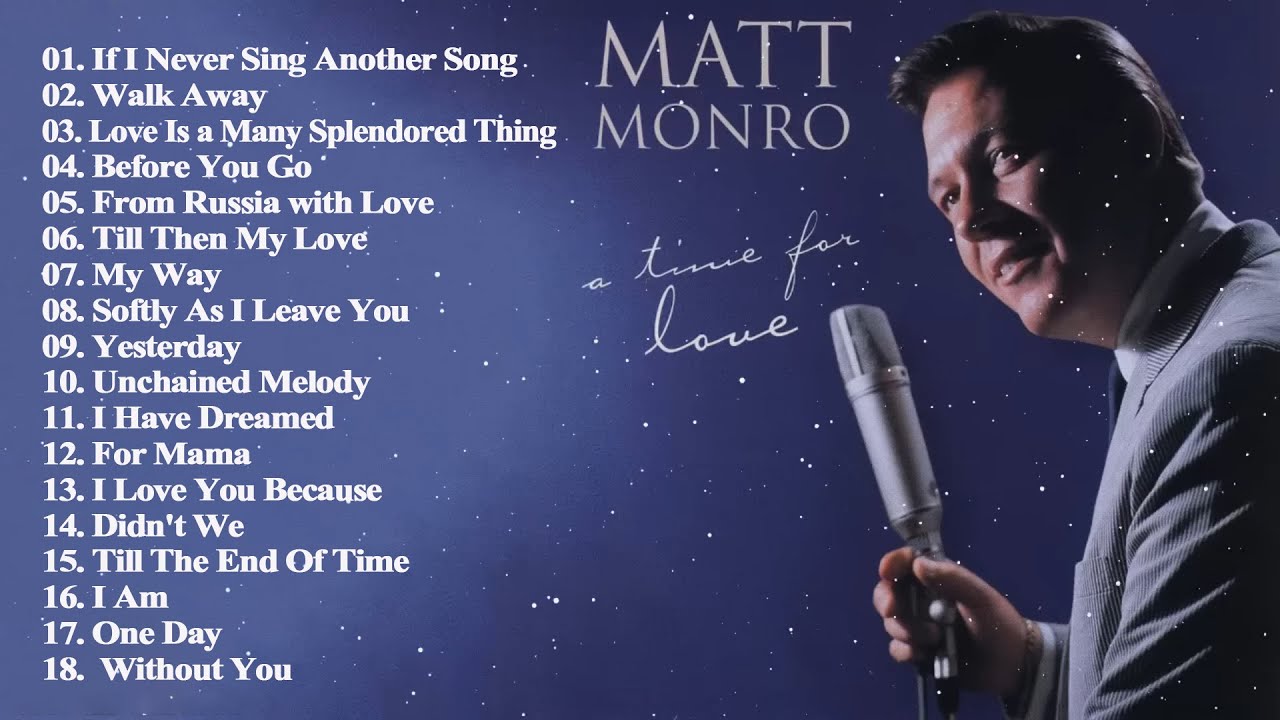 ️The Best Of Matt Monro Full Album - Matt Monro greatest hits song list ...