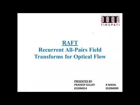RAFT: Recurrent All Pairs Field Transforms for Optical Flow - YouTube