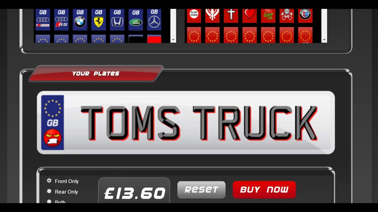 How To Use The Number Plate Maker On Angel Plates YouTube How To Use The Number Plate Maker On Angel Plates YouTube