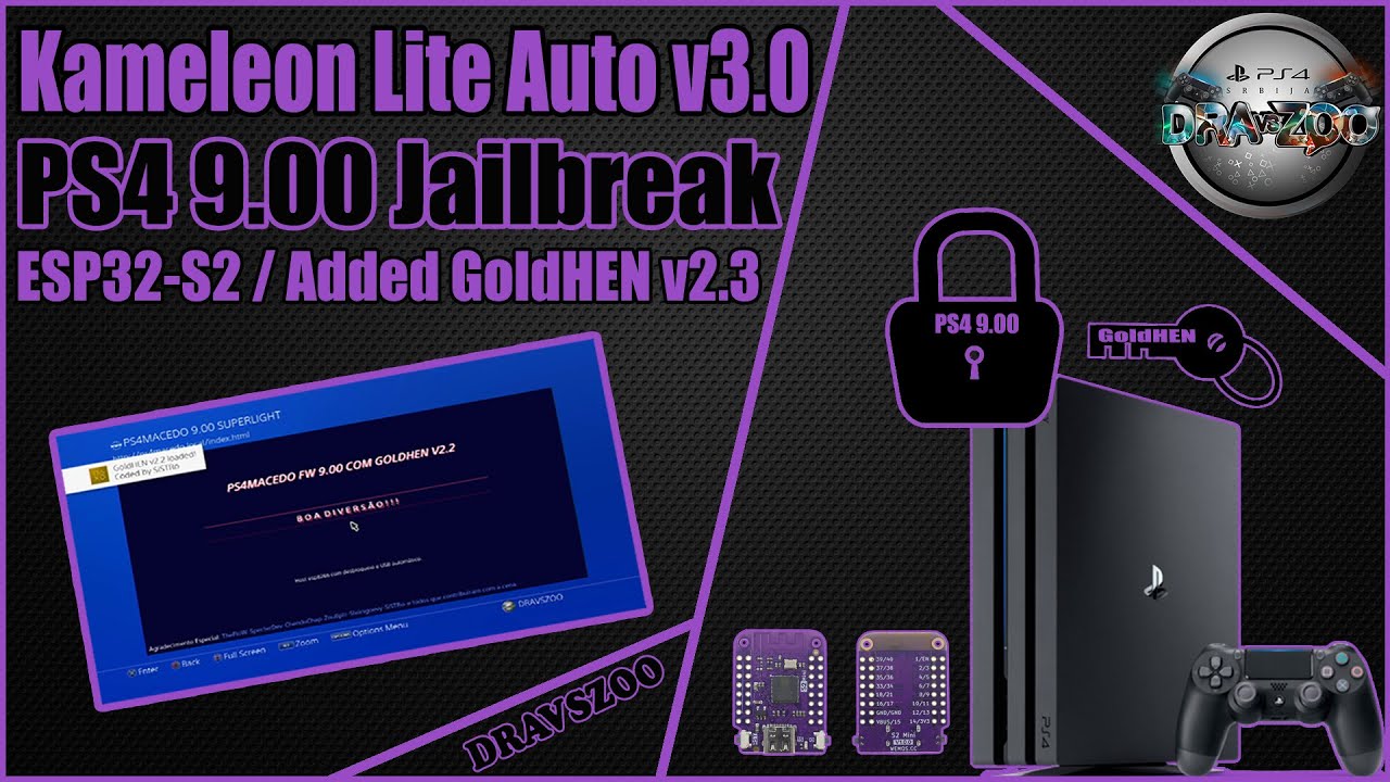 Kameleon Lite Auto HOST v3.0 For ESP32-S2 boards for PS4 9.00 | Added ...