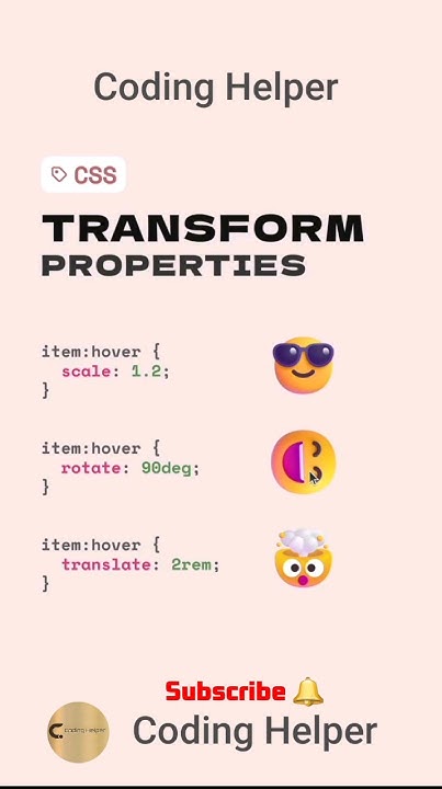 💯👌 Transform Properly In Css Css Codinghelper Cssproperties Youtube