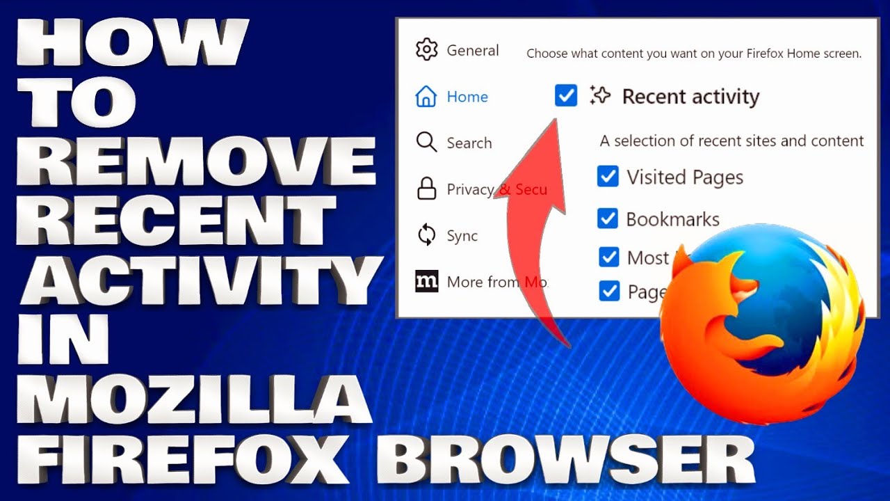How To Remove Recent Activity in Mozilla Firefox Web Browser [Guide ...