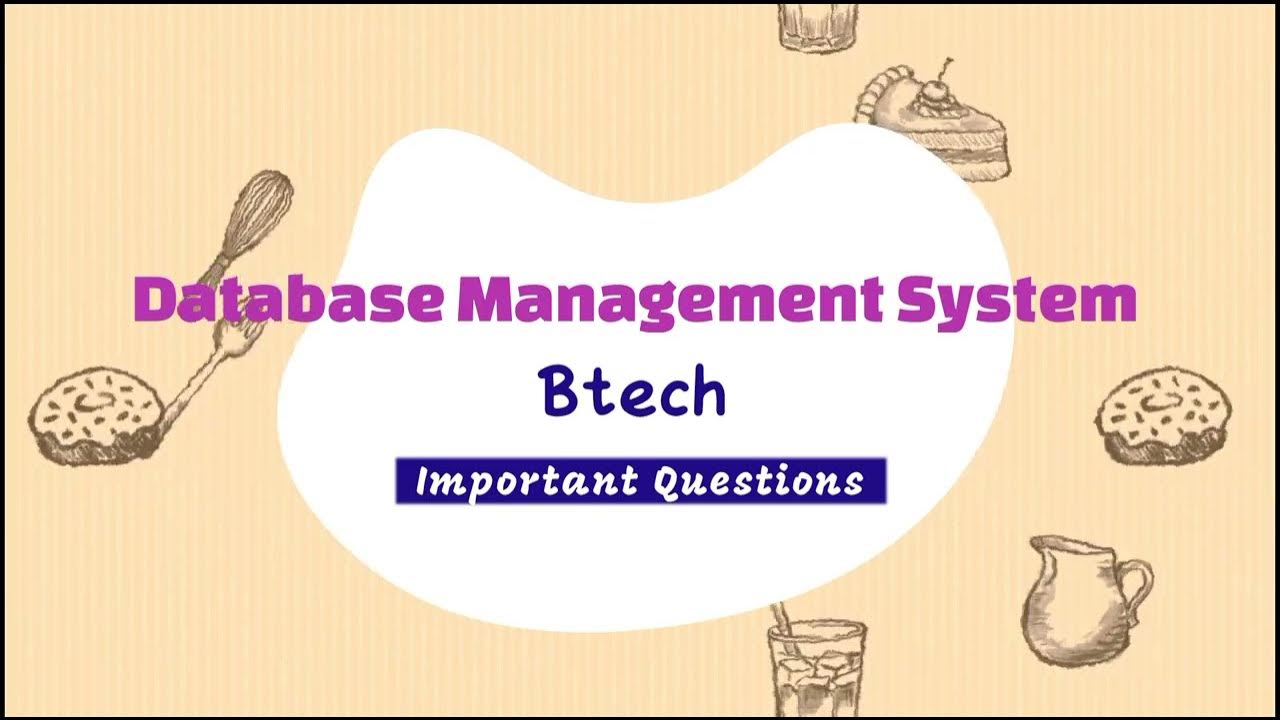 DataBase Management System DBMS Important Questions CSE/IT 2-2 BTech ...