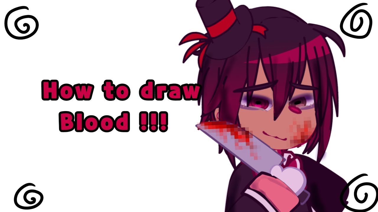 how to draw blood in ibis paint! | gacha club - YouTube