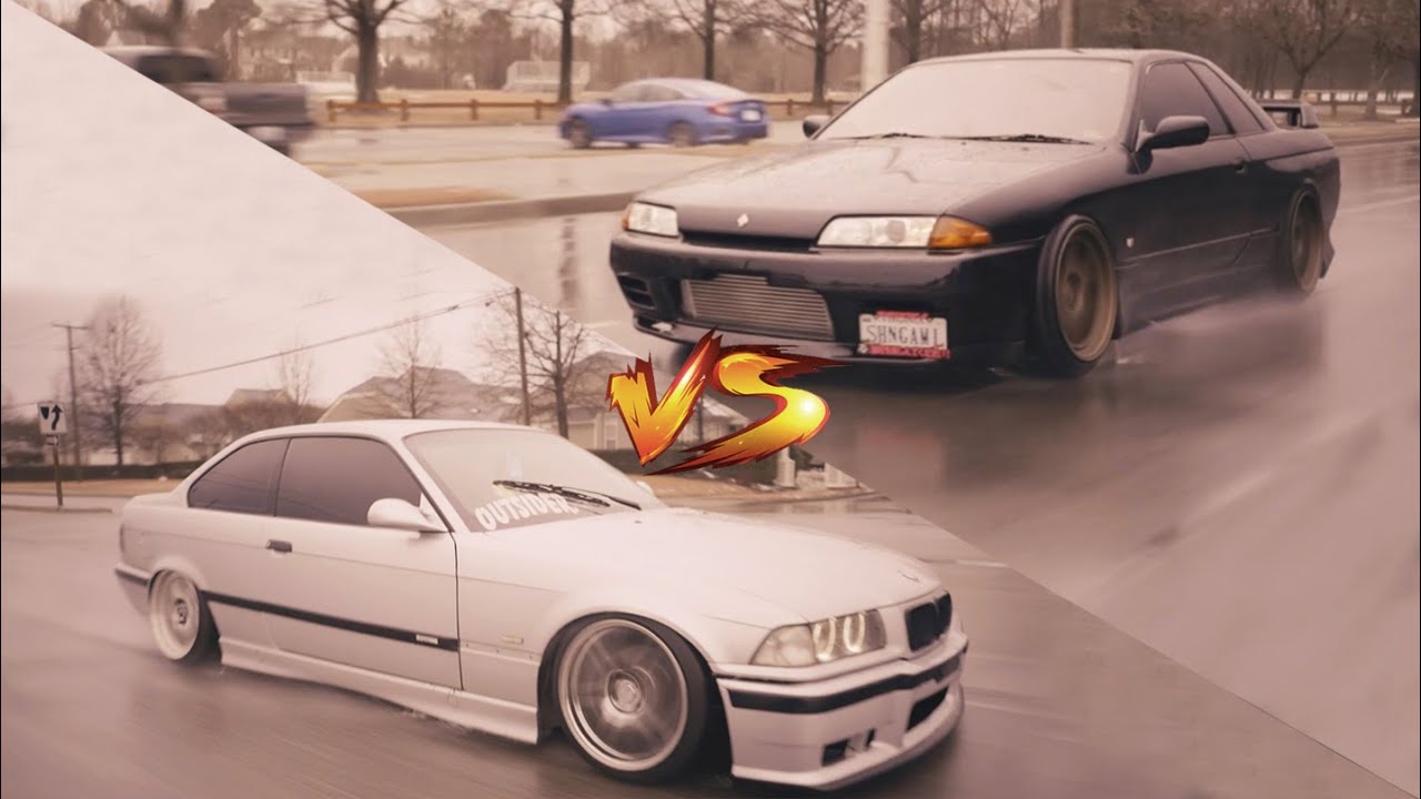 Nissan Skyline R32 vs BMW E36 - YouTube